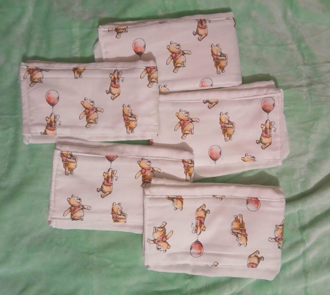 Pooh Watercolor Balloon Burp Cloths Soft Made With Diapers. Soft ...