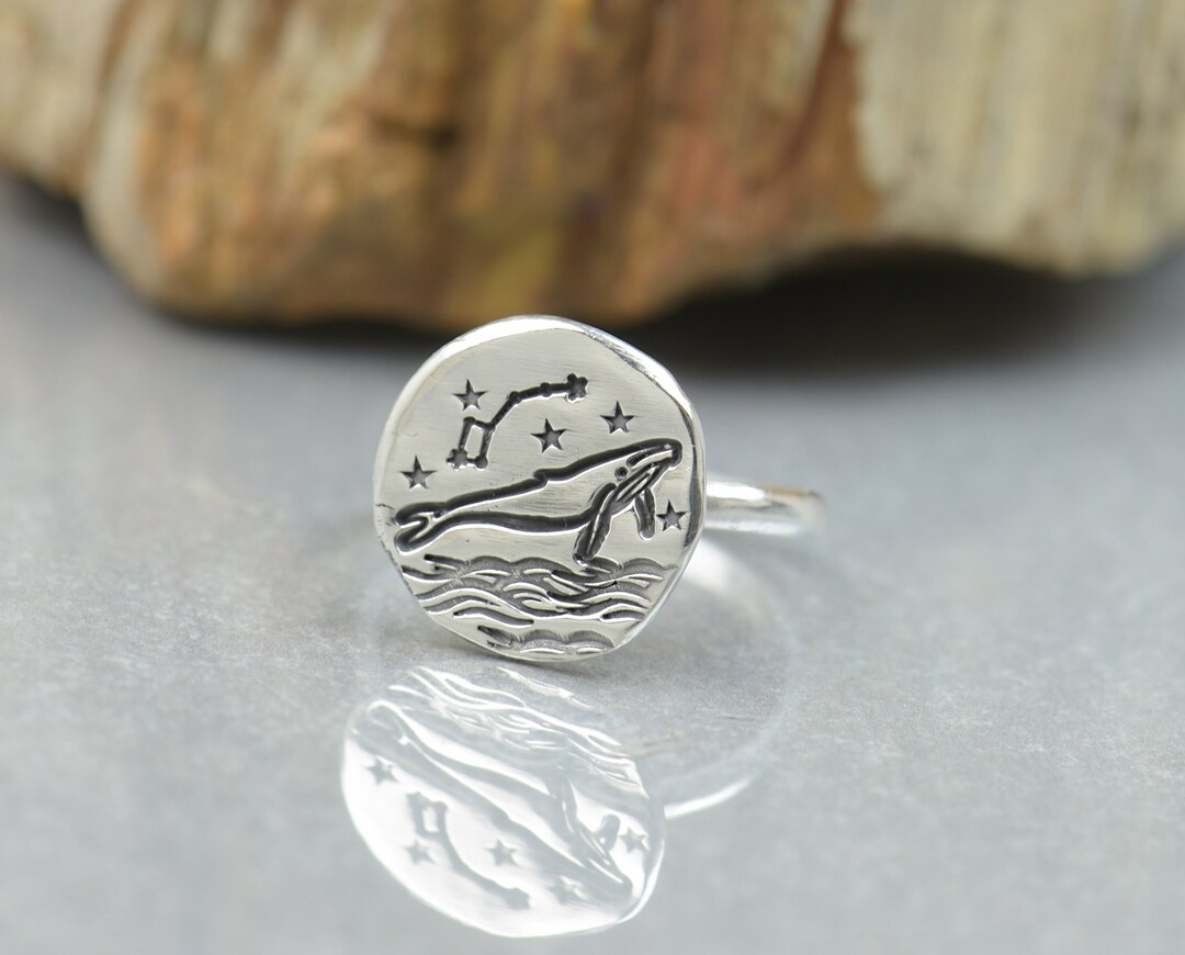 Sterling Silver Whale Humpback Surf Windsurf Ring.artisan Handmade ...