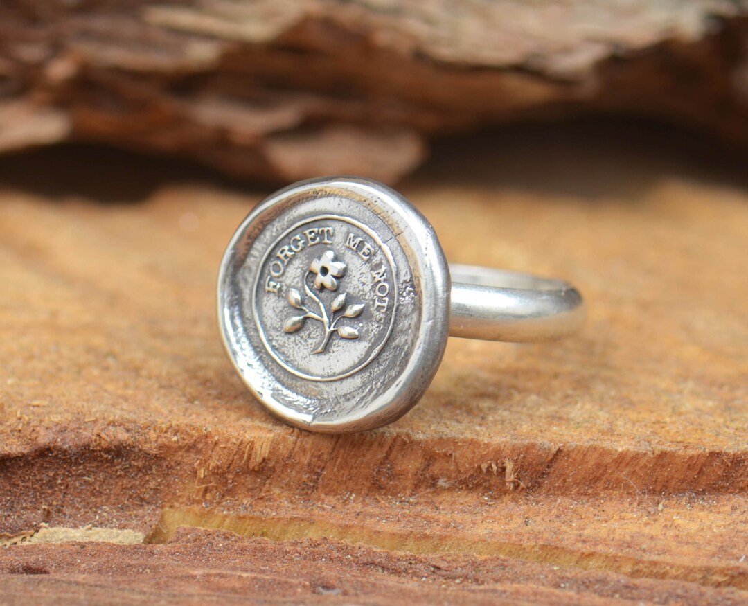 Sterling Silver Forget Me Not Flower Ring.artisan Handmade - Etsy