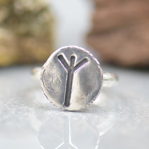 Rune Sterling Silver Viking Ring Amulet Success Prosperity Magic ...