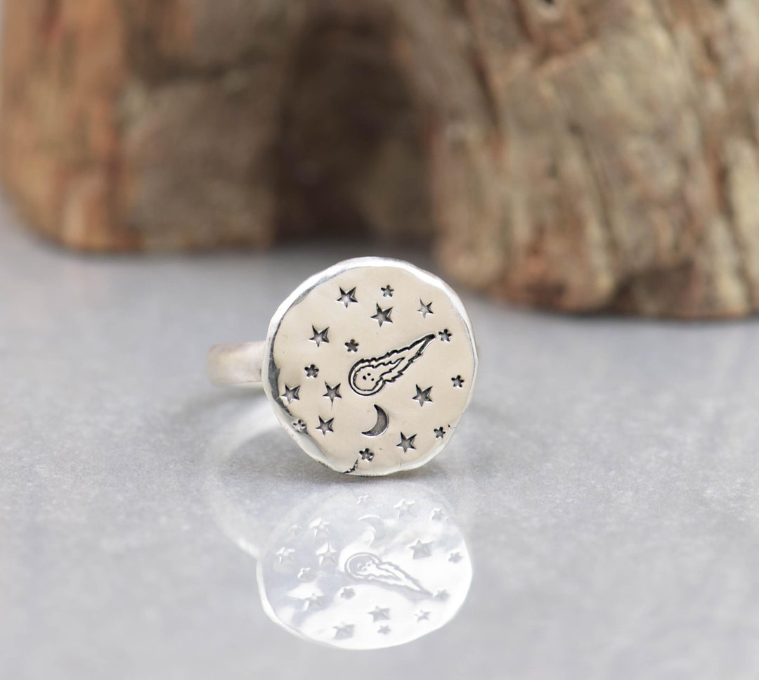 Sterling Silver Meteorite Ring.artisan Handmade.astronomy ...
