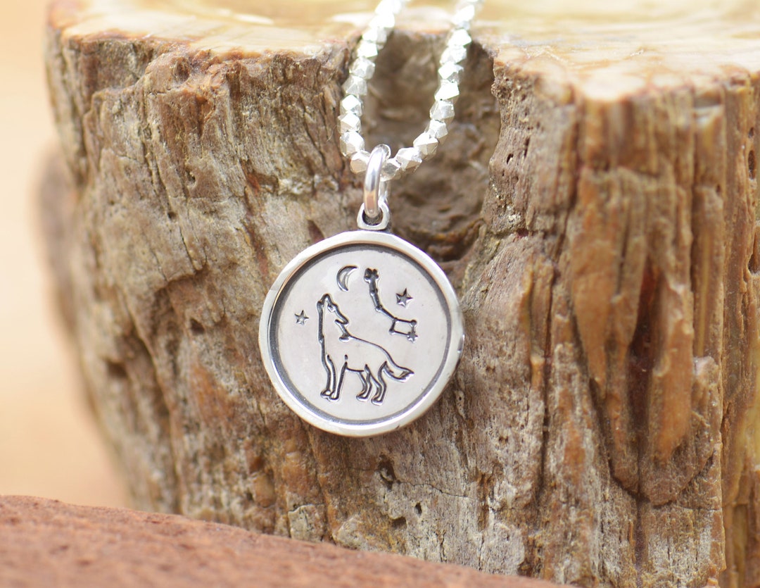 Wolf Ursa Minor and Sterling Silver Pendant. Artisan Wolf Pendant ...