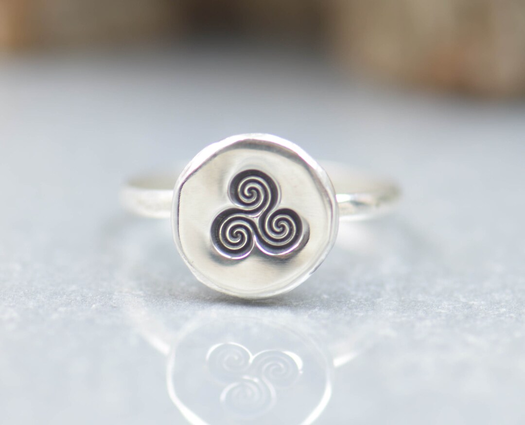 Sterling Silver Triskel Ring.artisan Handmade.trisquele Celtic Ring ...