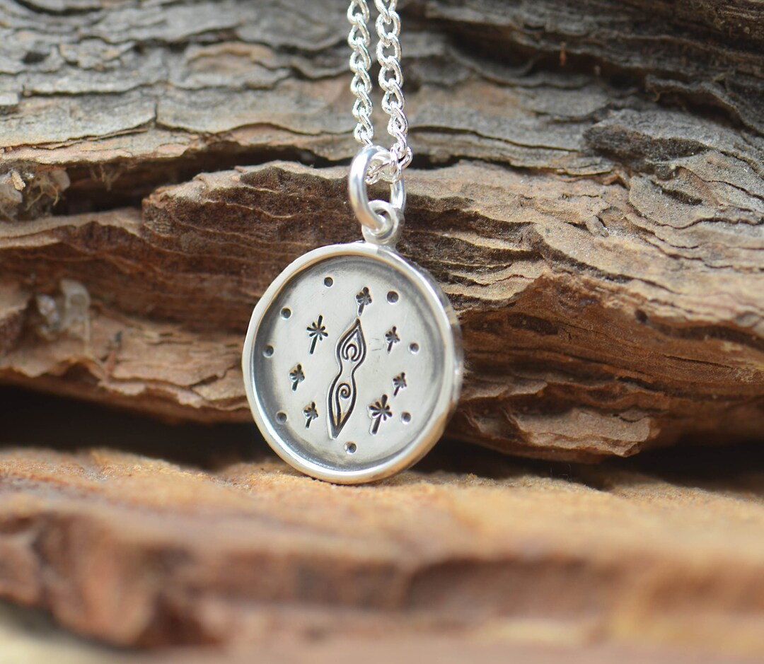 Sterling Silver Fertility Goddess Pendant,femenine Goddess Pendant ...