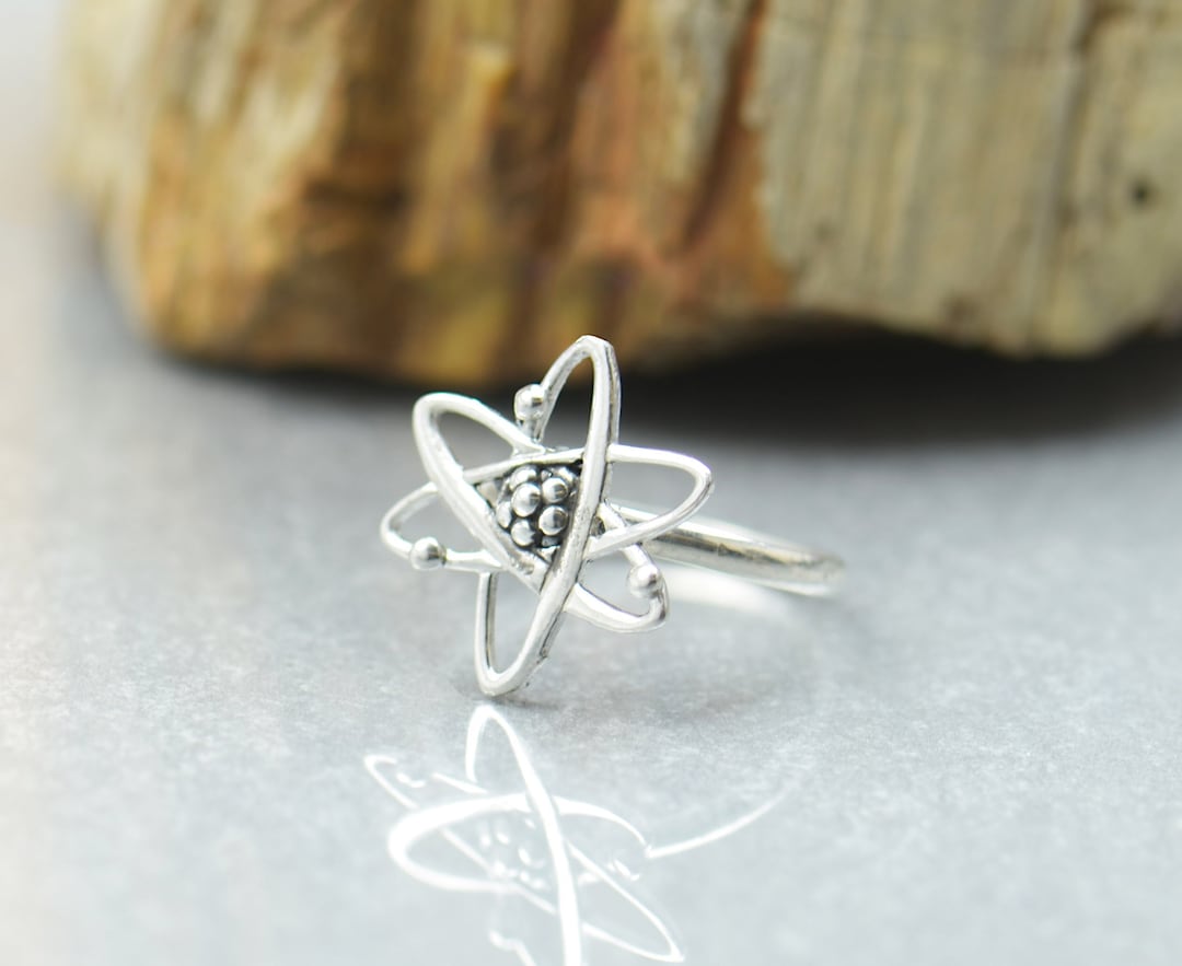 Sterling Silver Atom Ring.artisan Handmade.astronomy Astrophysicist ...