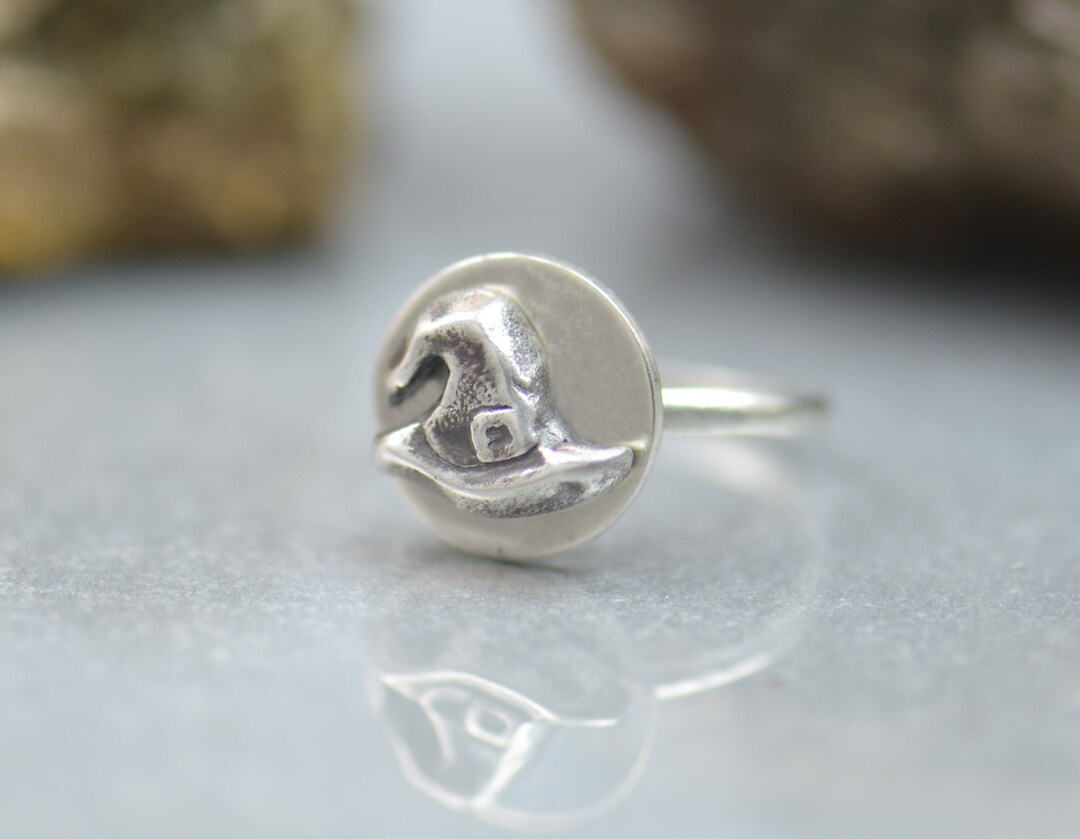 Sterling Silver Witch Hat Ring.halloween Ring. Mystery Magic Jewelry ...