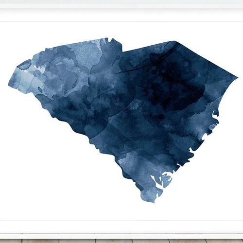 Printable South Carolina State Art Print 8x10 Digital Wall Art - Etsy