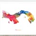 Panama Map Print, Panama Map Poster, Panama Wall Art, Watercolor Map ...