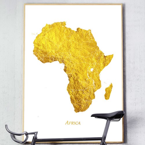 Africa Map Print Africa Map Decor Africa Wall Art - Etsy