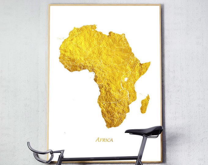 African Gold Map - Etsy Canada