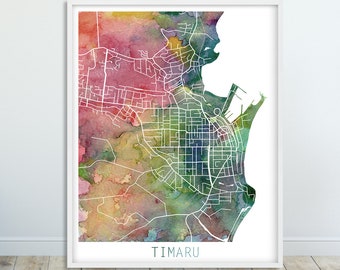 Timaru Map - Etsy