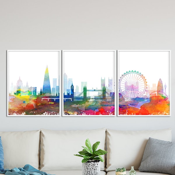 Triptych Architecture Art - Etsy