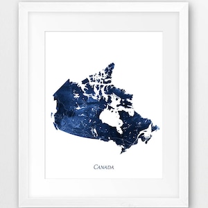 Canada Map Print, Canada Watercolor Print, Canada Wall Art, Watercolor ...