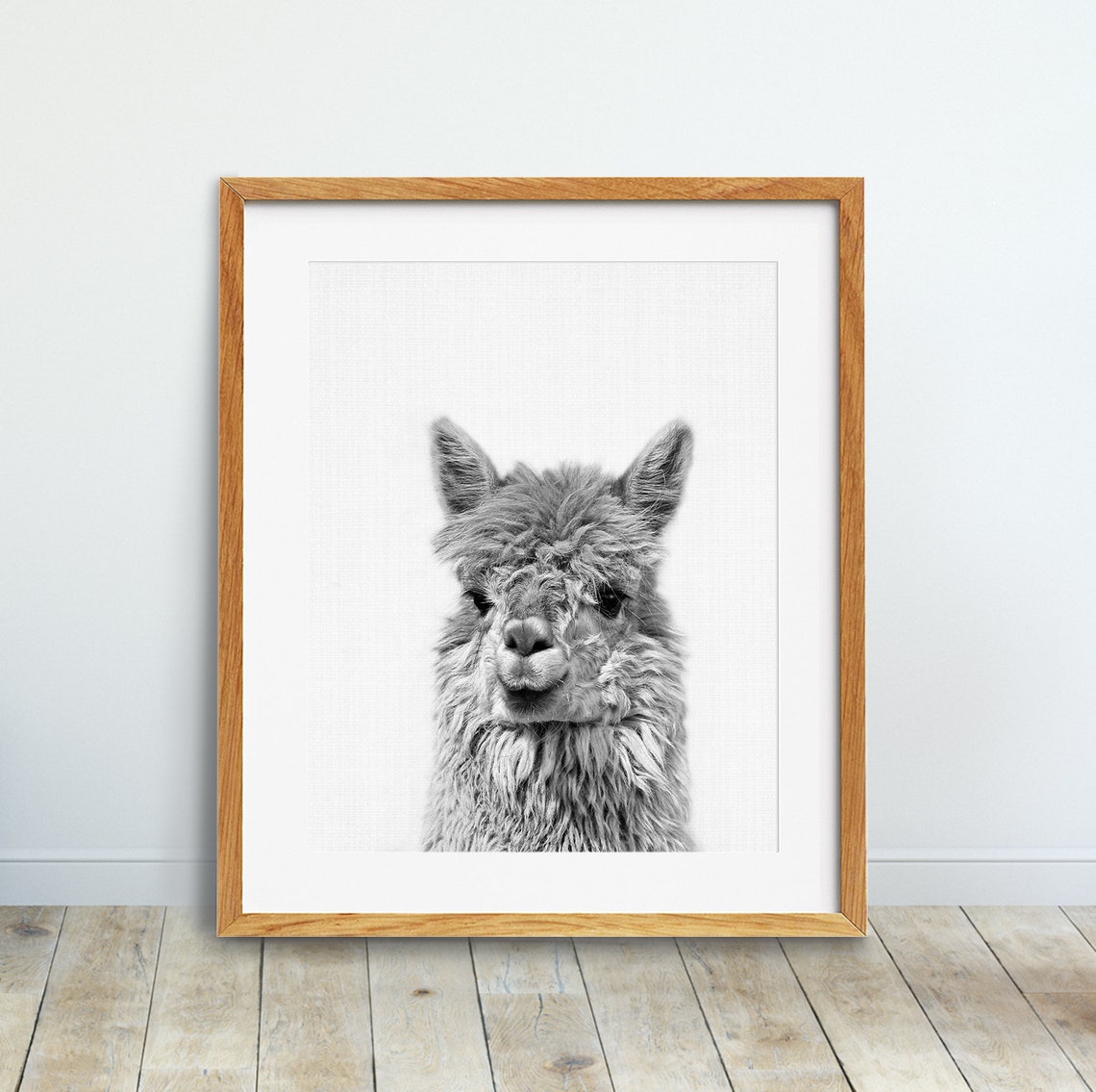 Alpaca Print Nursery Wall Art Black White Photography | Etsy