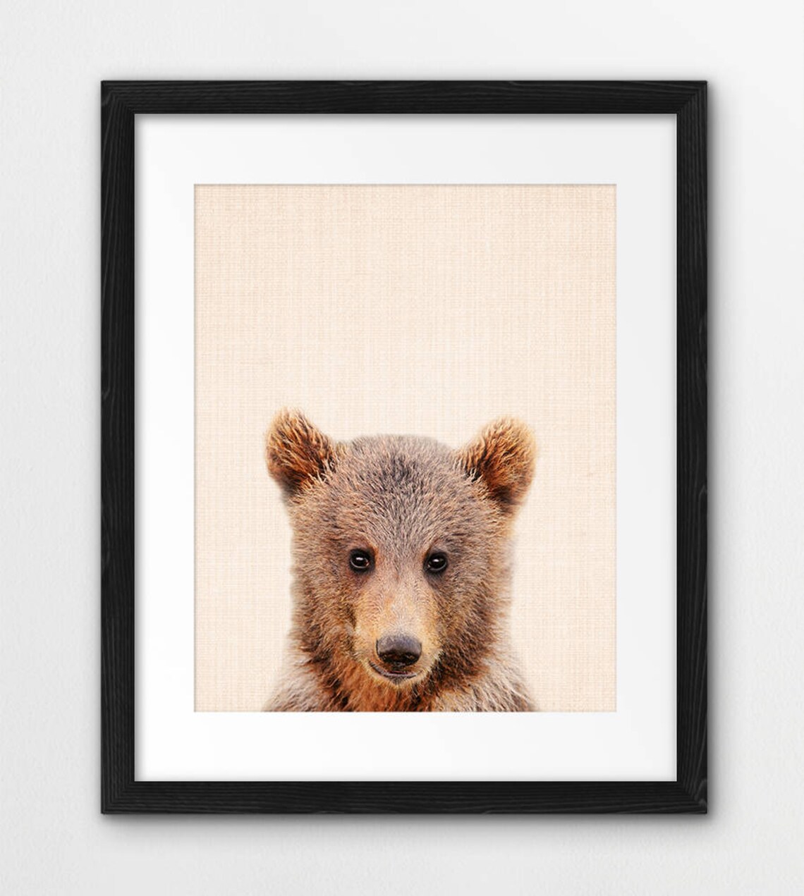 Bear Print Bear Cub Photo Woodlands Nursery Decor Animal - Etsy