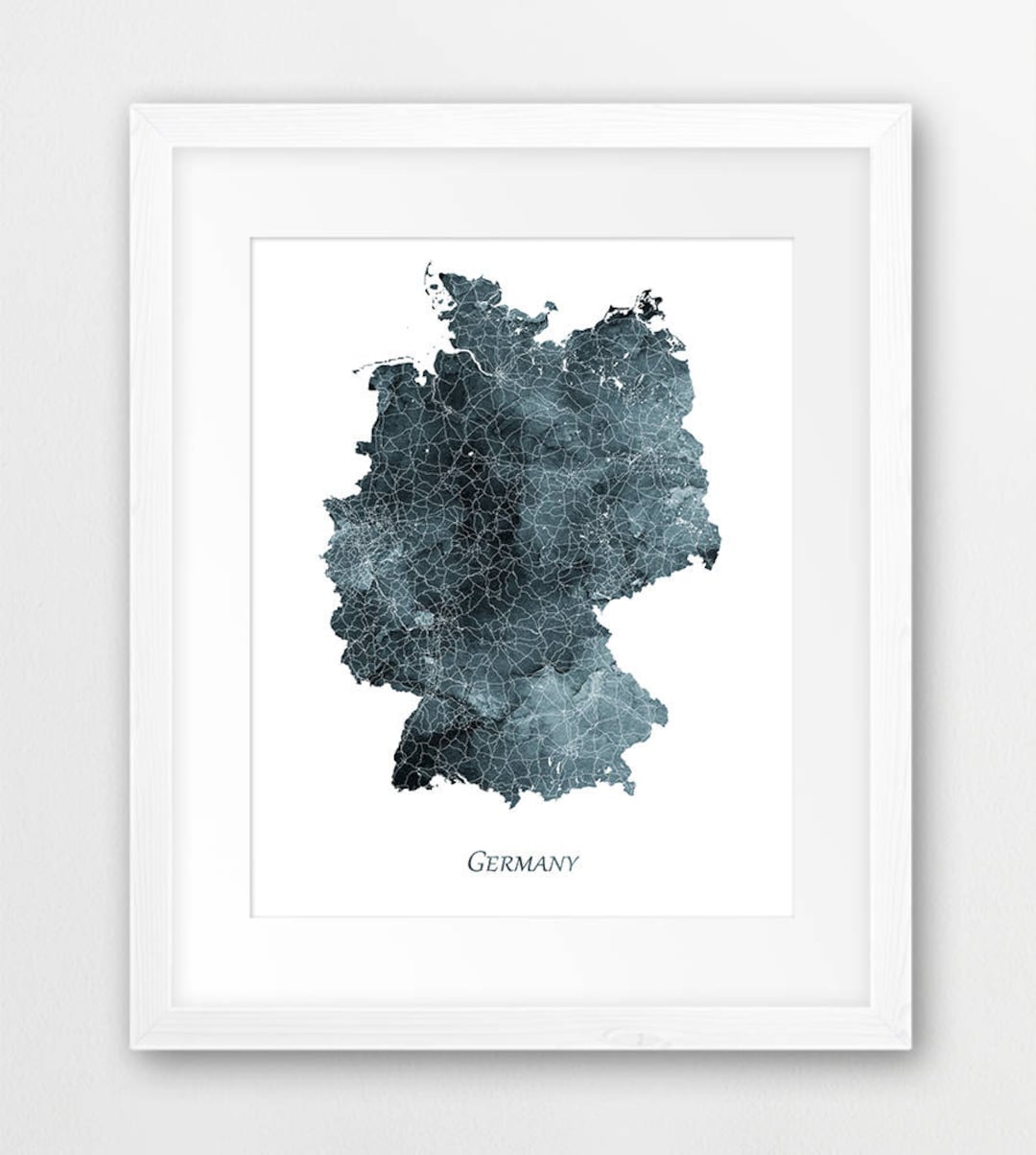 Germany Map Print, Germany Poster Map, Germany Wall Art, Germany ...