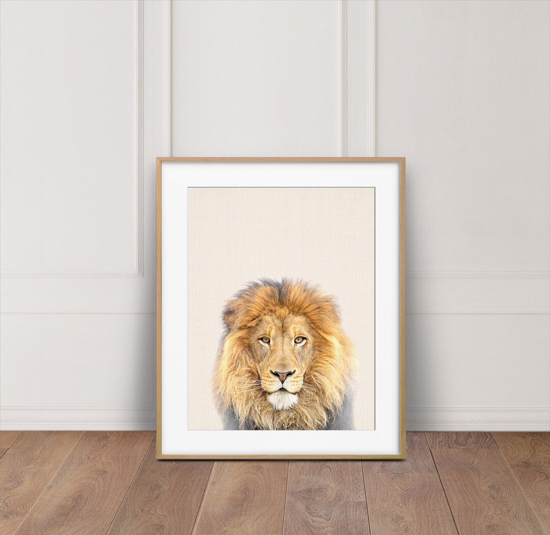 Lion Print, Safari Nursery Wall Art, Safari Animals Decor, Lion Poster ...