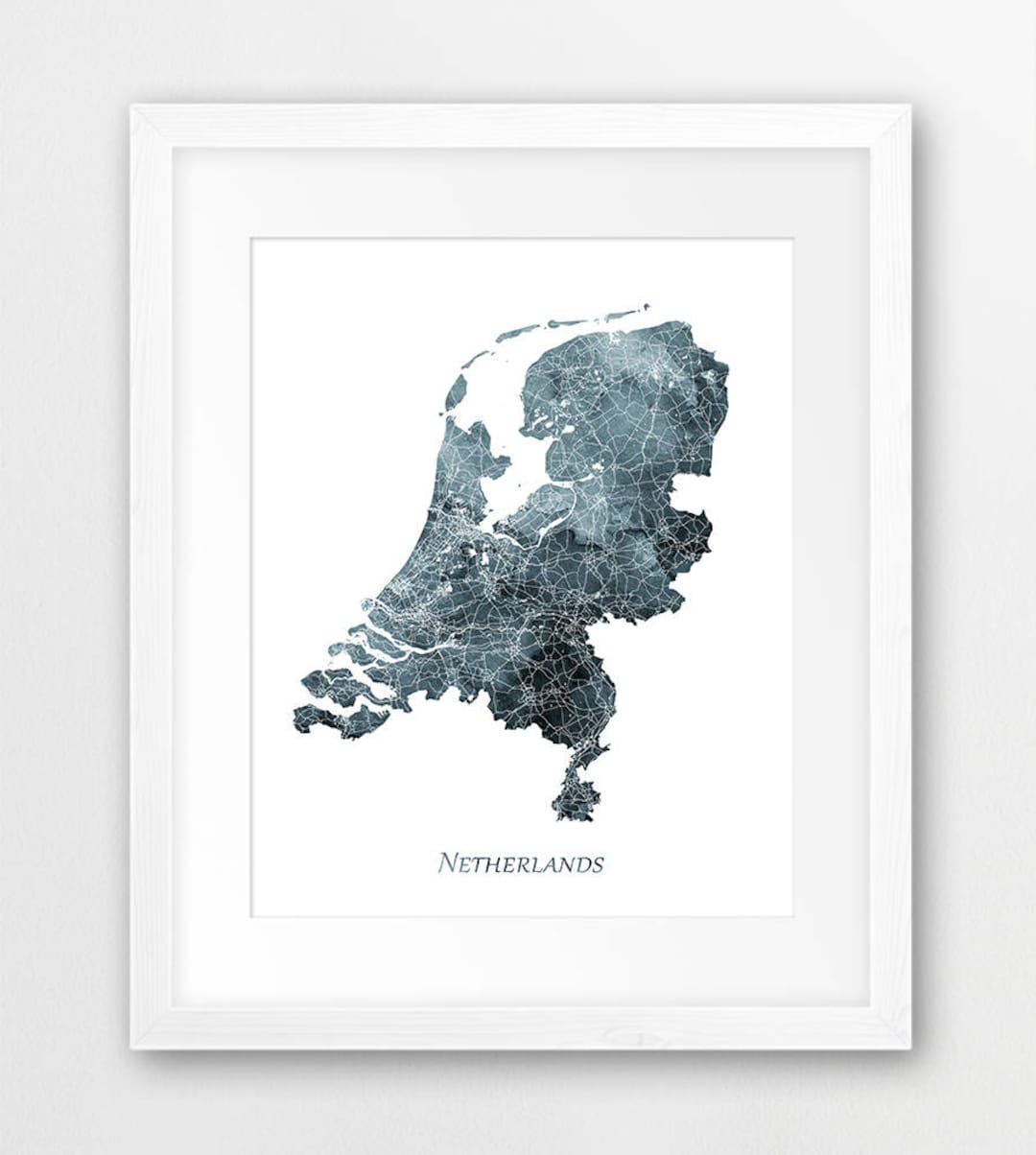 Netherlands Map Print, Netherlands Poster Map, Netherlands Wall Art ...
