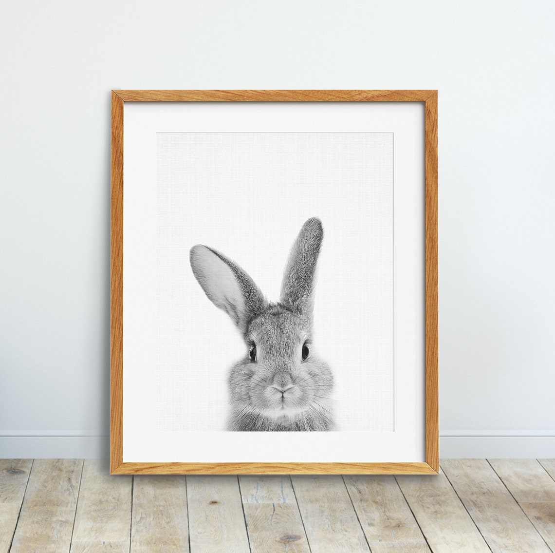 Rabbit Print Nursery Animal Wall Art Woodland Animals - Etsy