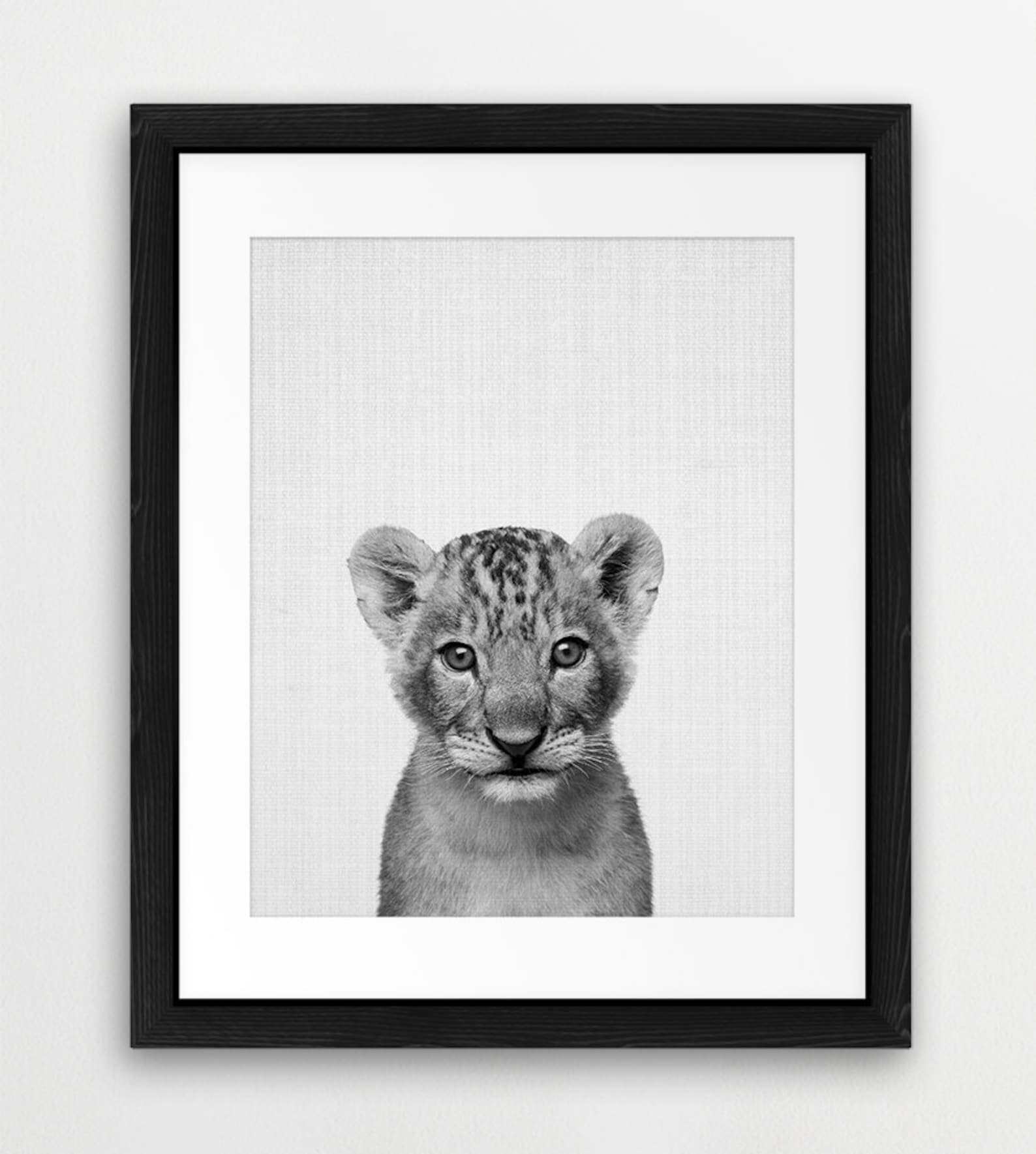 Lion Cub Print Nursery Animal Wall Art Safari Animals Decor - Etsy