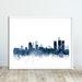 Detroit Skyline Art Print, Detroit Cityscape Art Poster, Detroit ...