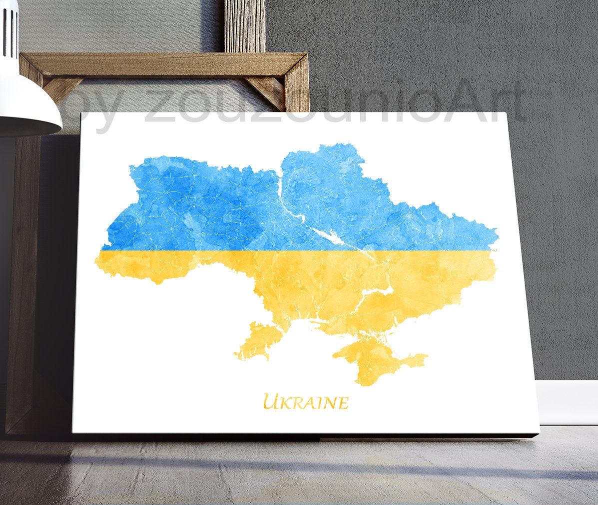 Ukraine Map Print, Ukraine Poster Map Print, Ukraine Wall Art ...