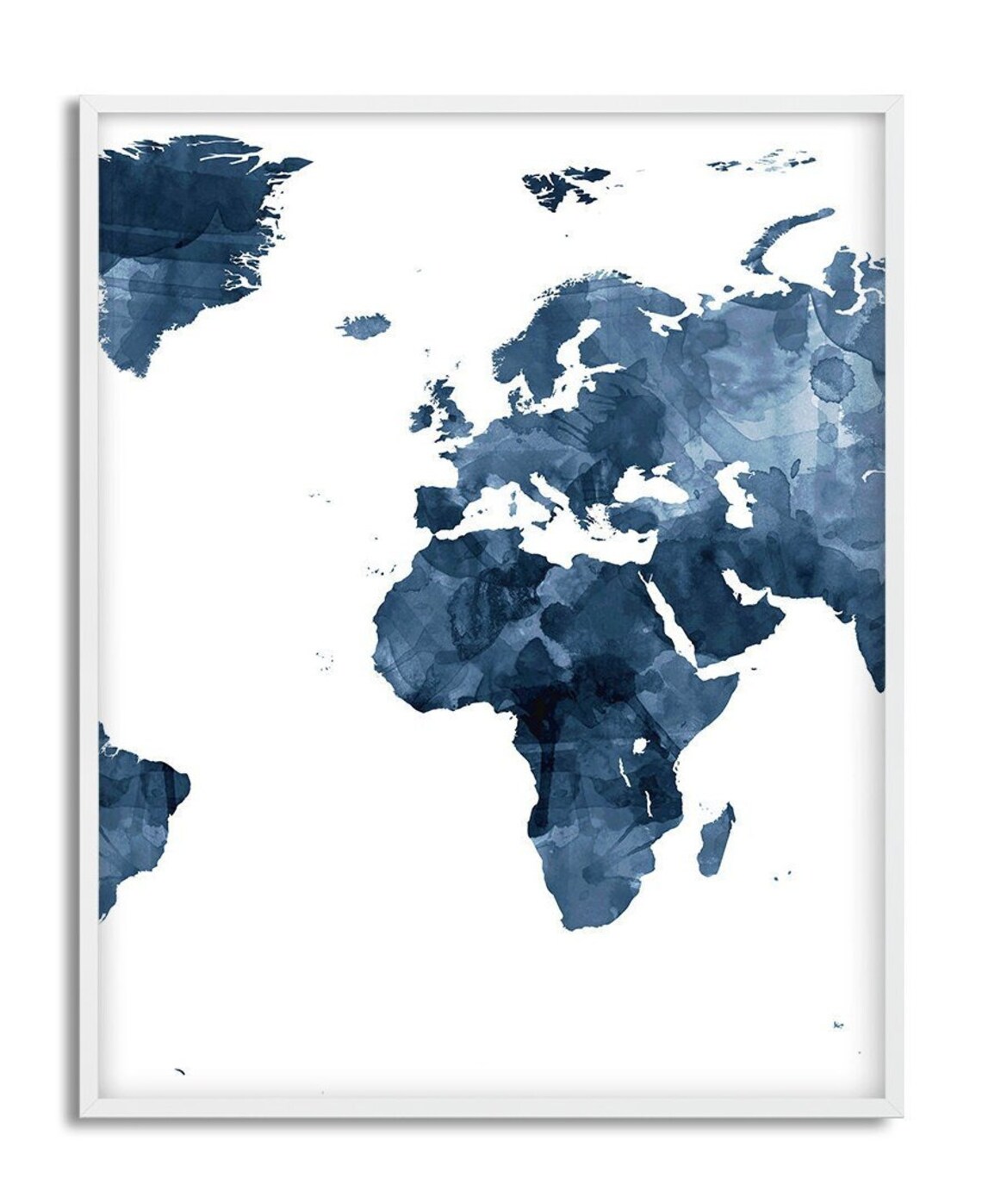 World Map Watercolor Print World Map Set of 3 Watercolor - Etsy