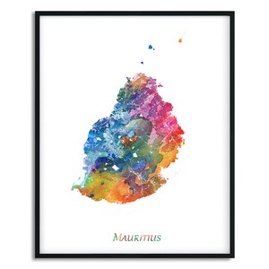 Mauritius Map Print, Mauritius Map Poster, Mauritius Wall Art ...