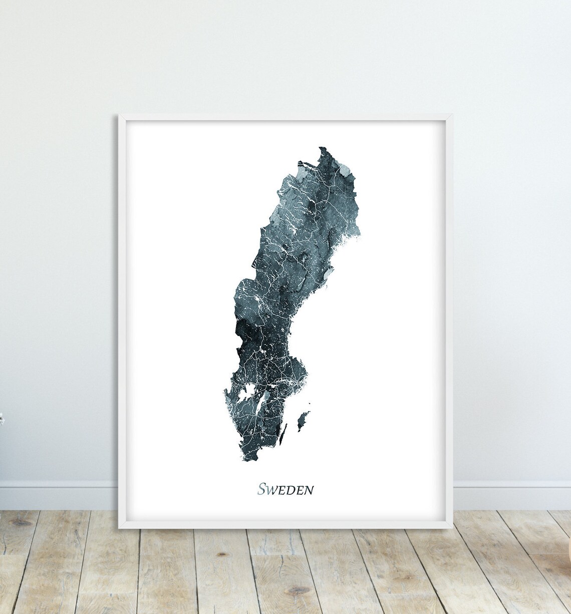 Sweden Map Print, Sweden Watercolor Map Print, Sweden Wall Art, Sweden ...