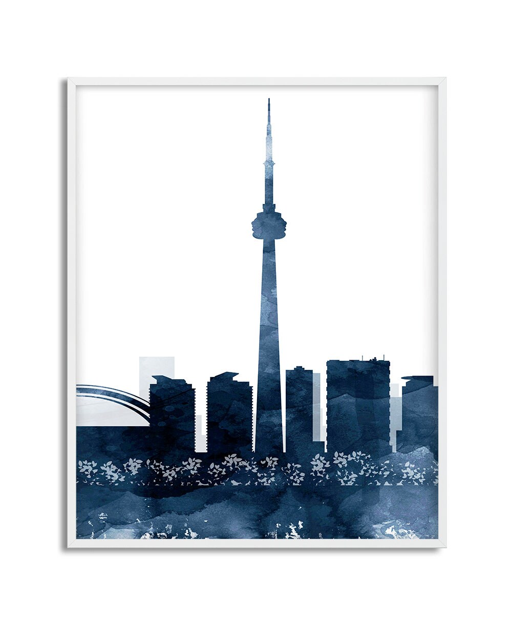 Toronto Skyline Set of 3 Prints Toronto Triptych Navy Blue | Etsy