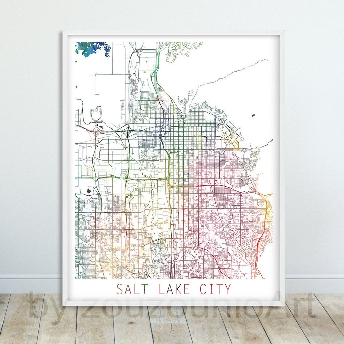 Salt Lake City Map Print Salt Lake City Street Map Poster - Etsy