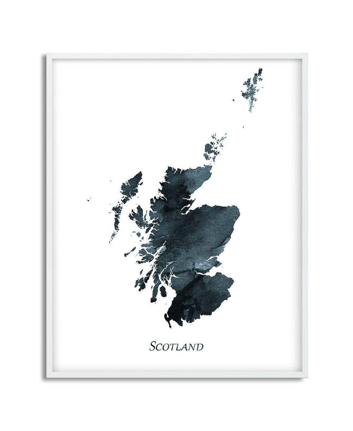Scotland Map Print Scotland Wall Art Watercolor Map Poster - Etsy
