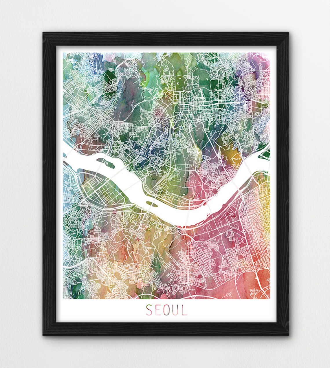 Seoul City Urban Map Poster Seoul Street Map Print | Etsy