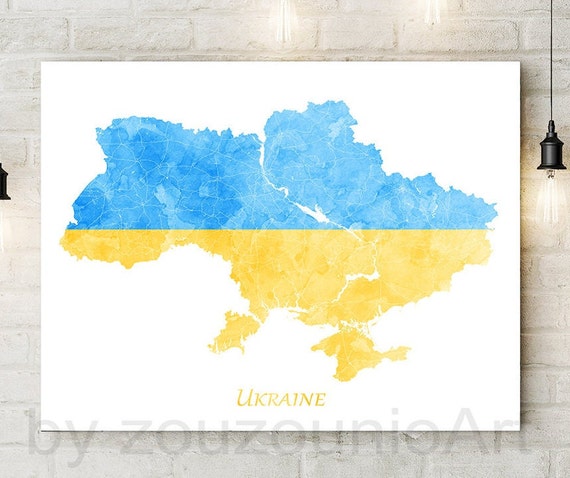 Ukraine Map Print Ukraine Poster Map Print Ukraine Wall Art - Etsy