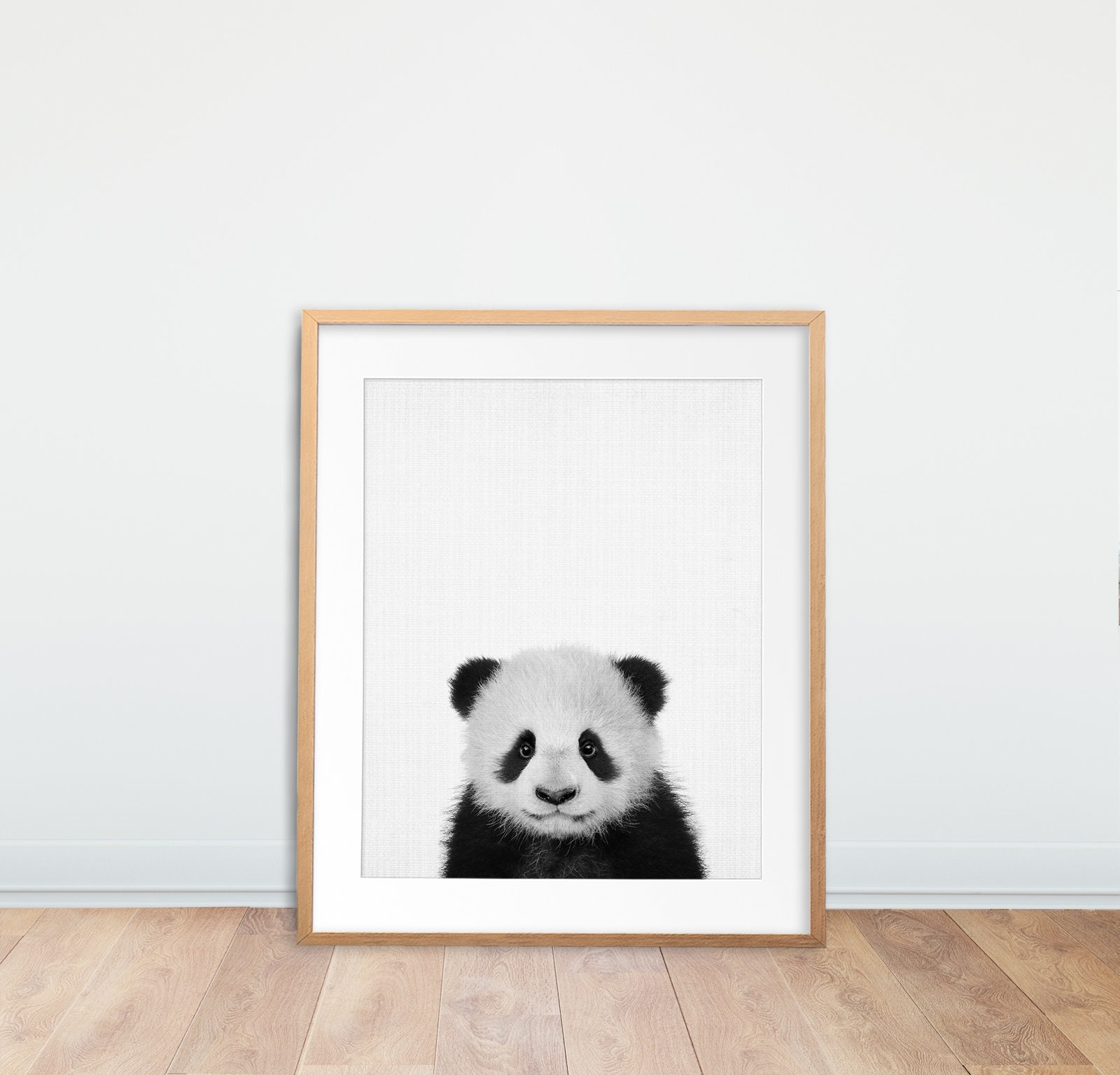 Panda bear wall art Printable digital download Giant panda painting ...