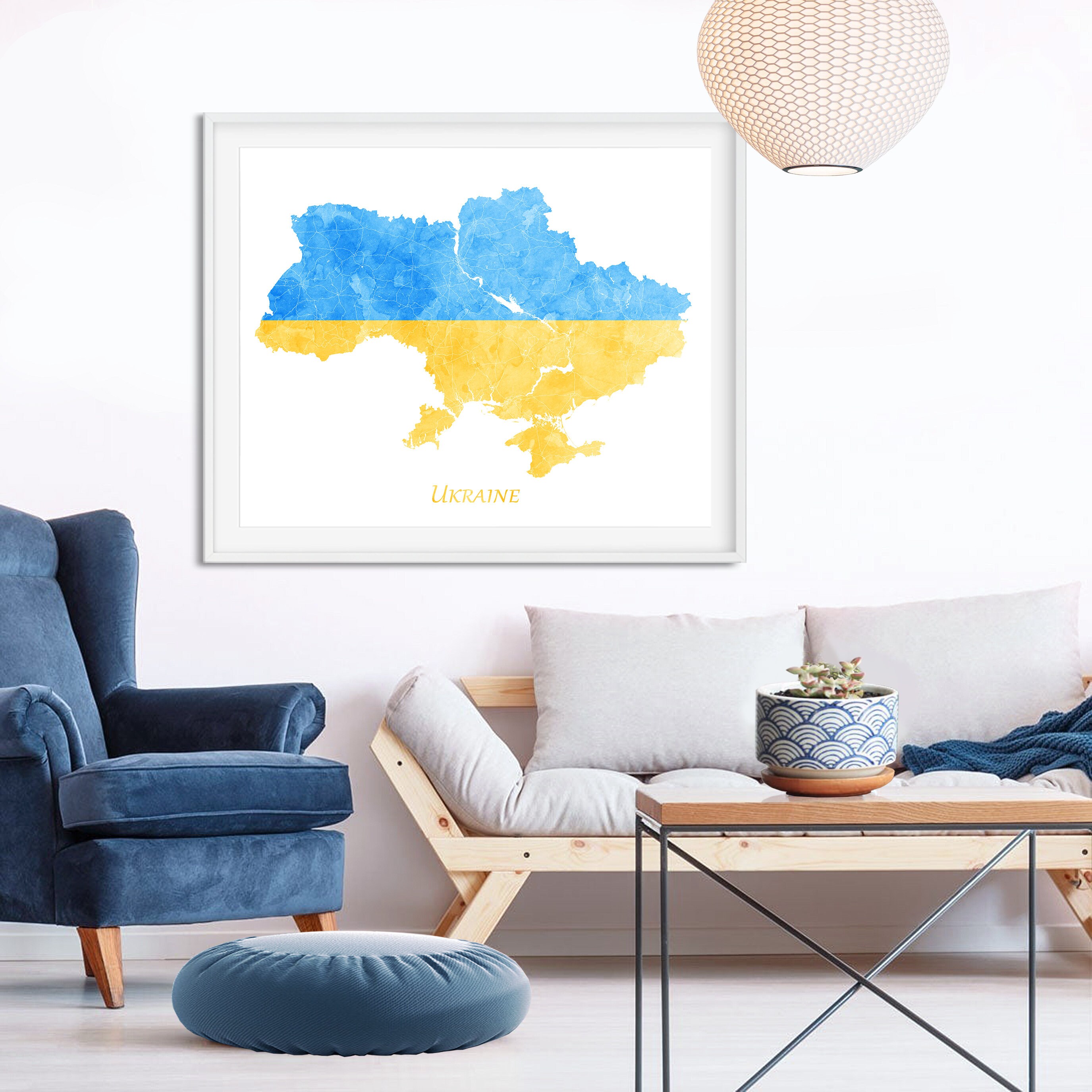Ukraine Map Print Ukraine Poster Map Print Ukraine Wall Art - Etsy