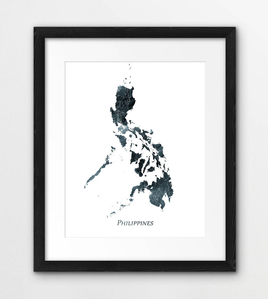 Philippines Map Print Philippines Watercolor Poster | Etsy
