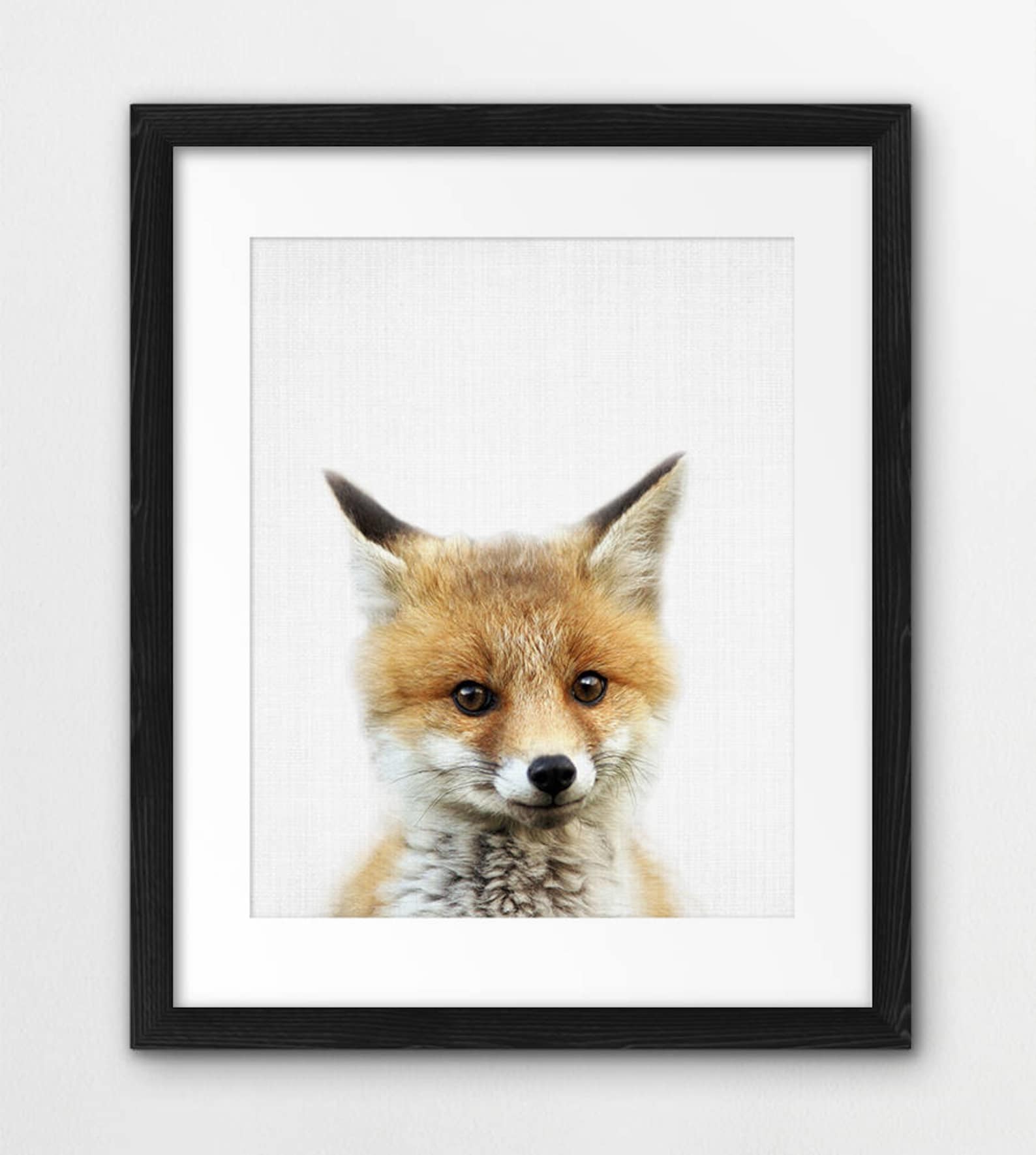 Fox Print Fox Pup Cub Kit Woodlands Nursery Wall Art - Etsy
