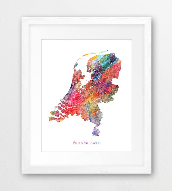 Netherlands Map Print Netherlands Poster Map Netherlands | Etsy