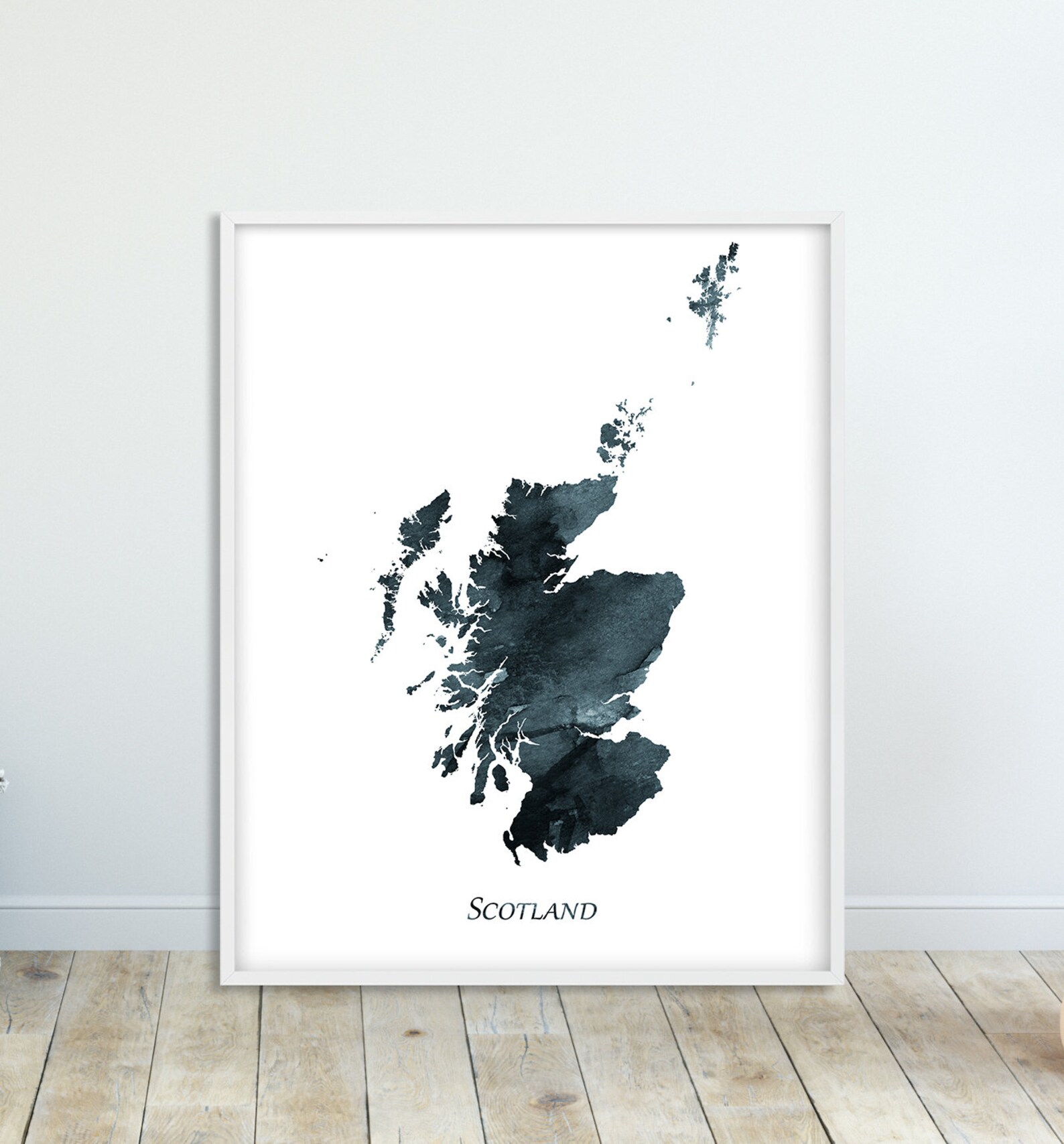 Scotland Map Print Scotland Wall Art Watercolor Map Poster - Etsy