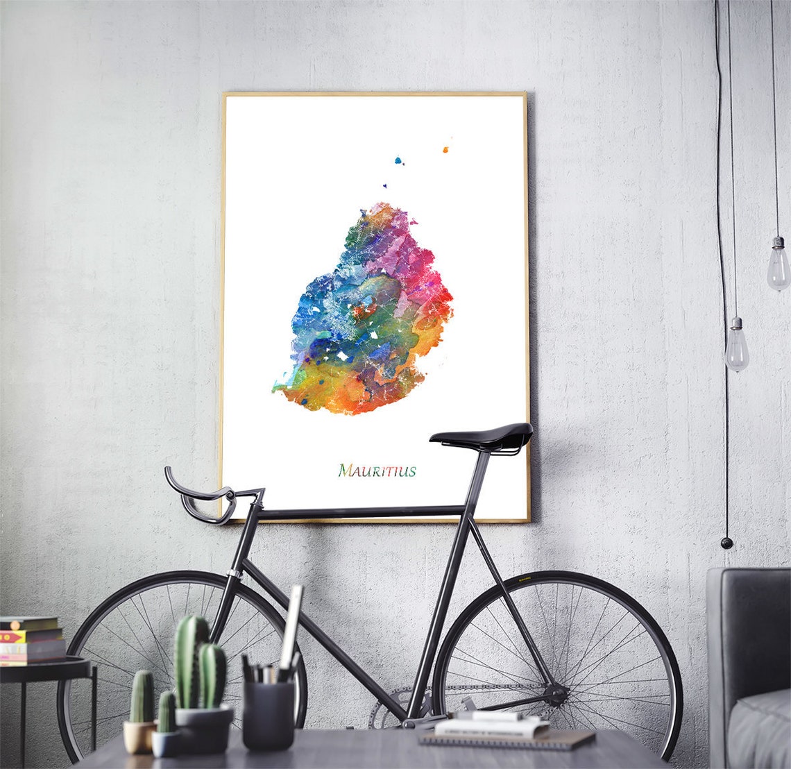 Mauritius Map Print Mauritius Map Poster Mauritius Wall Art - Etsy