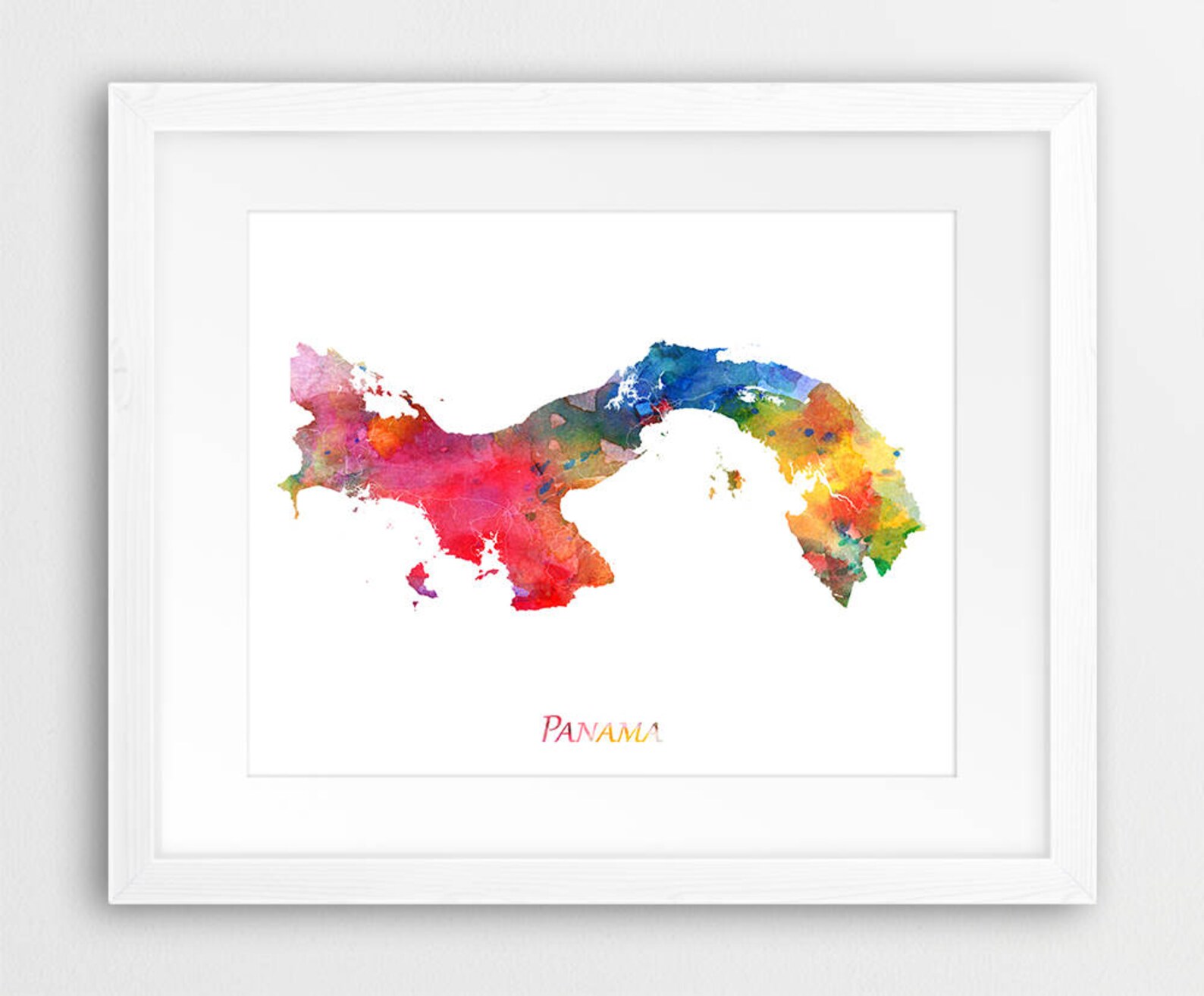 Panama Map Print Panama Map Poster Panama Wall Art | Etsy