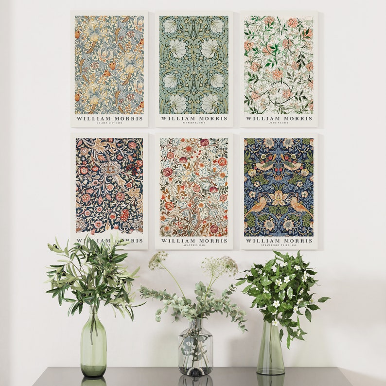 William Morris Set of 6 Wall Art Prints William Morris - Etsy