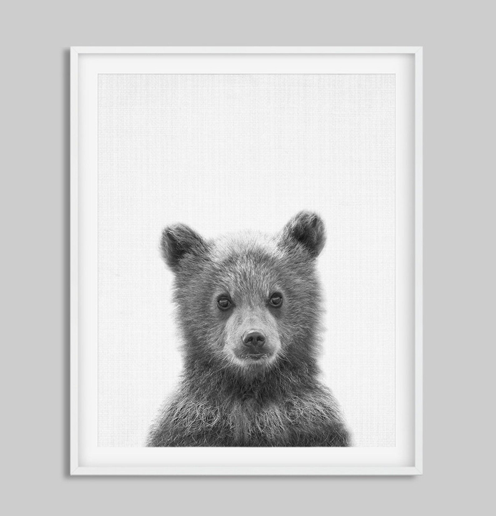 Bear Cub Print Bear Cub Poster Woodlands Nursery Decor | Etsy