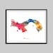 Panama Map Print, Panama Map Poster, Panama Wall Art, Watercolor Map ...