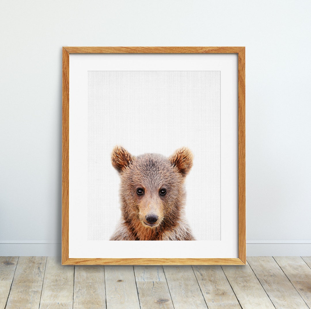 Bear Print, Bear Cub Poster, Woodland Nursery Wall Art, Baby Animals ...
