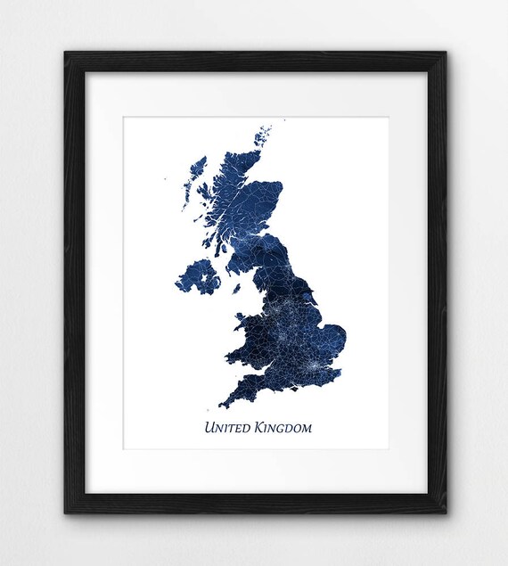 Prints Modern UK Watercolor Art Poster Great Britain Art Print ...