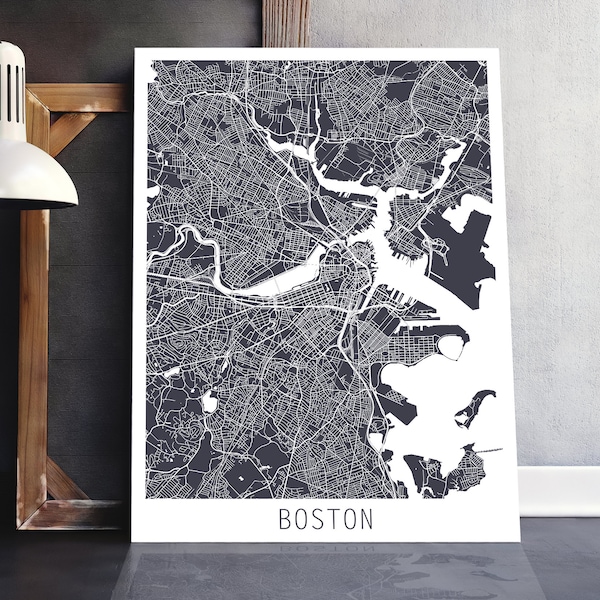 Boston Map Poster - Etsy