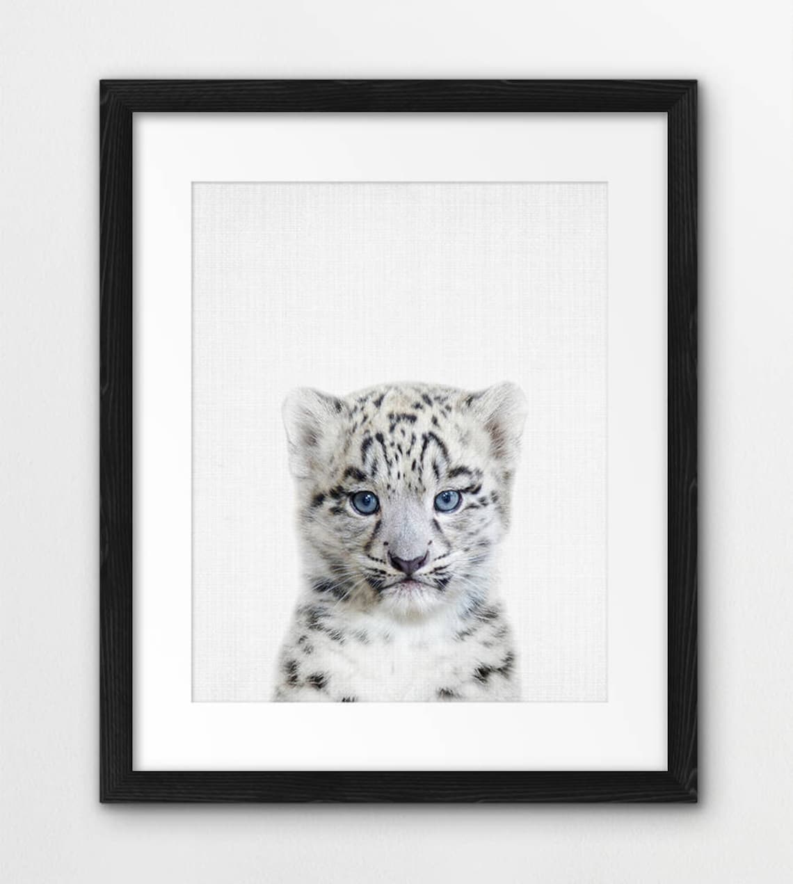 Snow Leopard Print Nursery Animal Wall Art Mountain Animal | Etsy