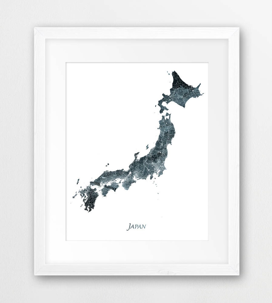 Japan Map Print, Japan Watercolor Map Poster, Japan Wall Art ...